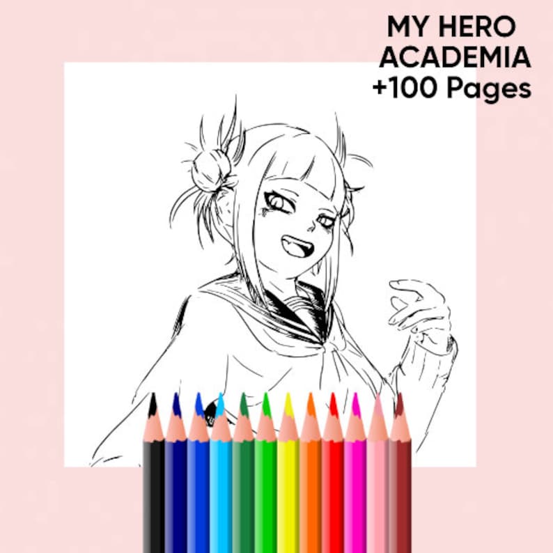 Anime BNH/MHA 100 Coloring Pages Digital - Etsy