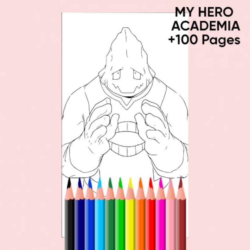 Anime BNH/MHA +100 Coloring Pages | Digital - Etsy