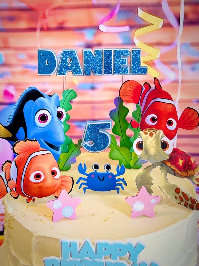 Nemo Cake Topper, Cake Topper Decor, Party Decor, Nemo Decor ...