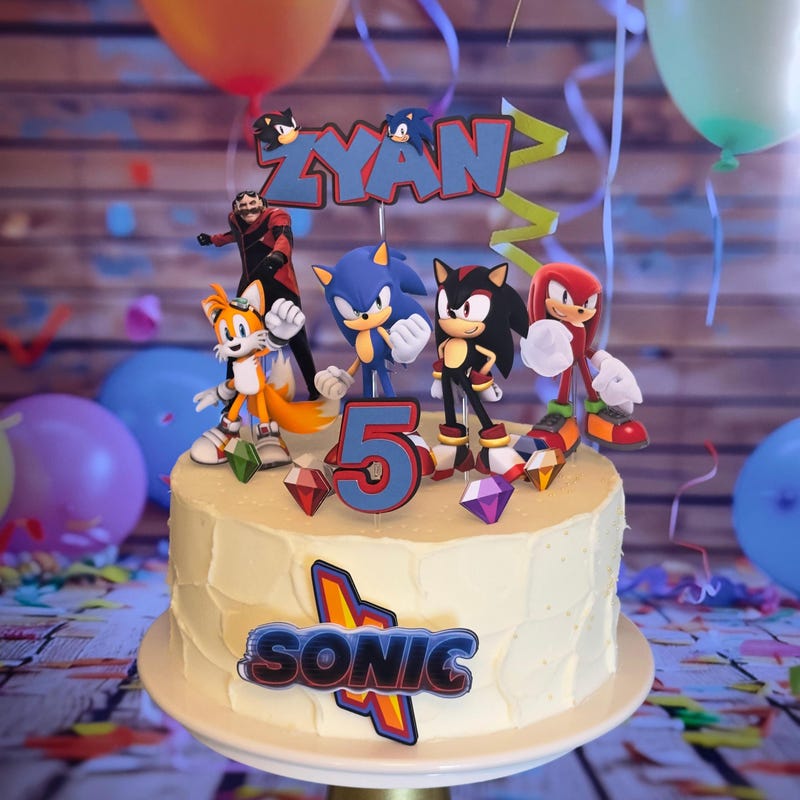Sonic Cake Topper - Etsy