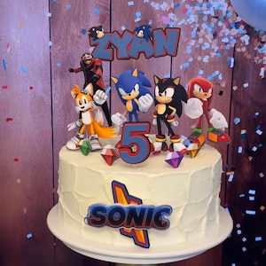 Sonic Cake Topper, Sonic Topper Decor, Shadow, Shadow Decor, Sonic ...