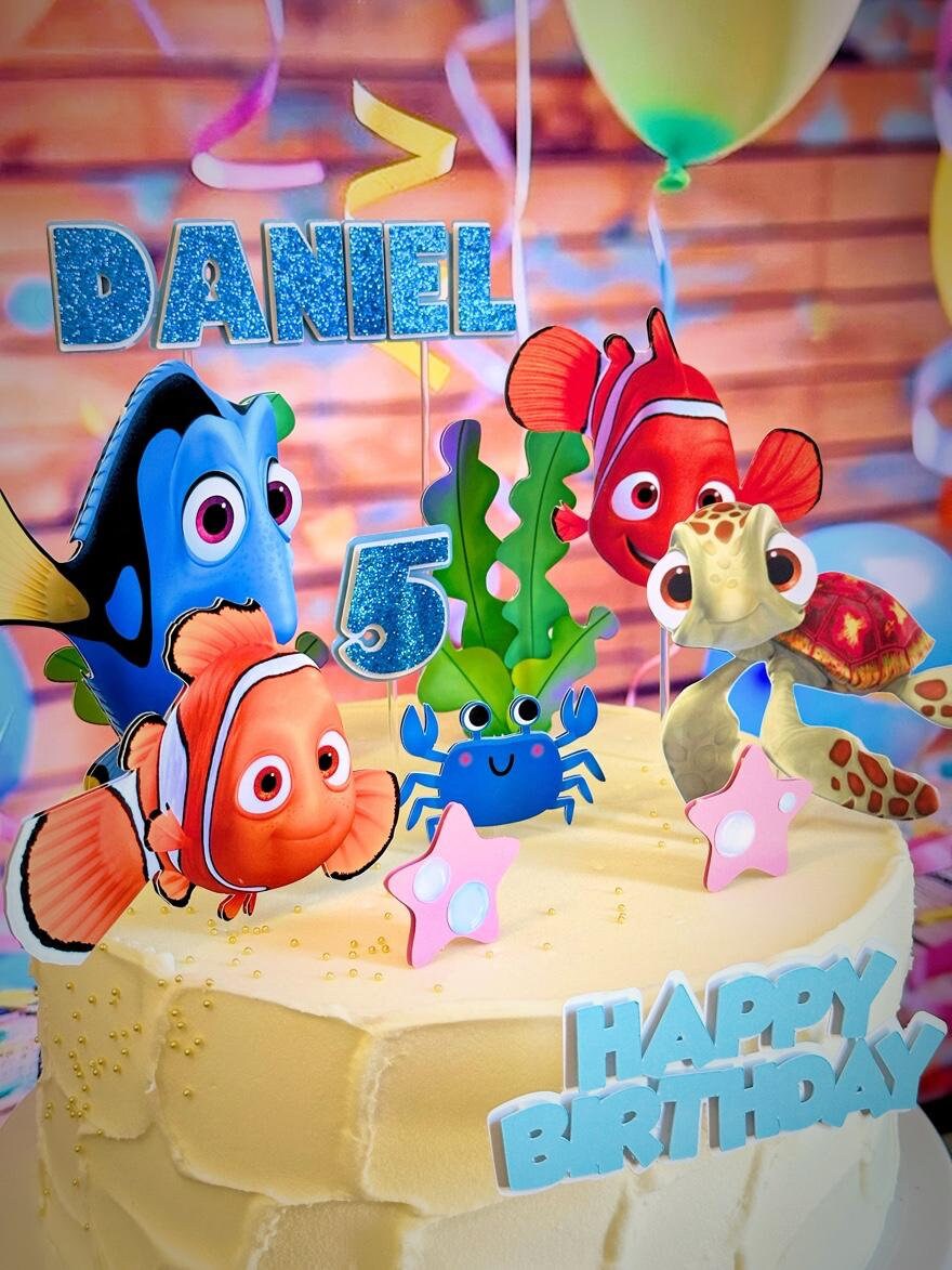 Nemo Cake Topper, Cake Topper Decor, Party, Party Decor, Nemo Decor ...