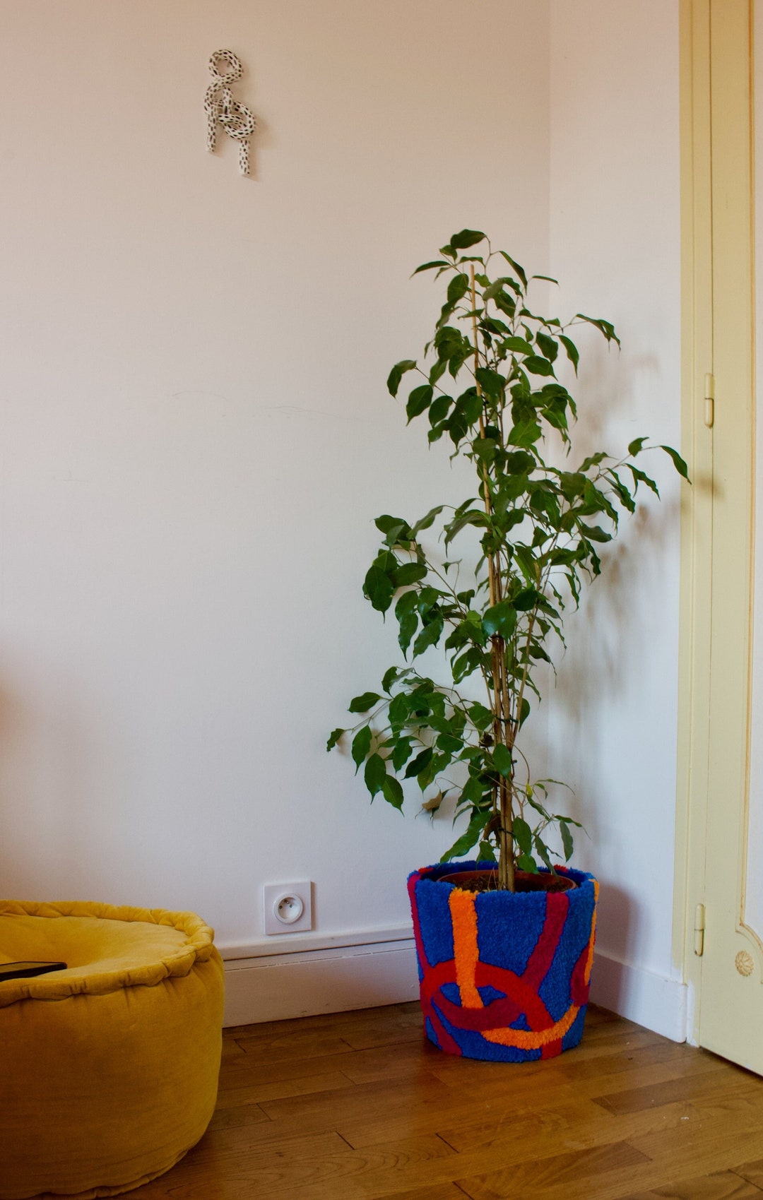 Large Blue Tufted Plant Pot tangled Ropes - Etsy