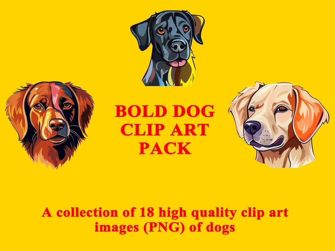 Bold Dog Clip Art Clip Art of Dogs - Etsy