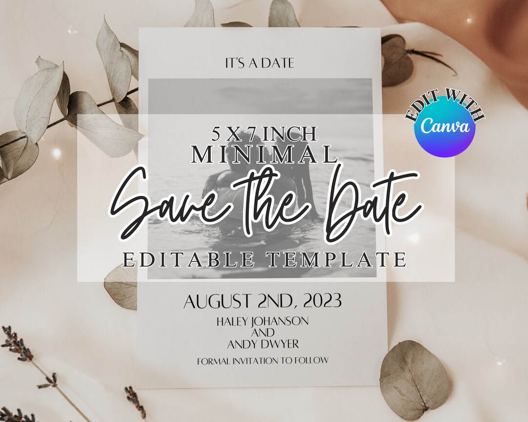 Printable Save the Date - Editable Wedding Card - Save the Date ...