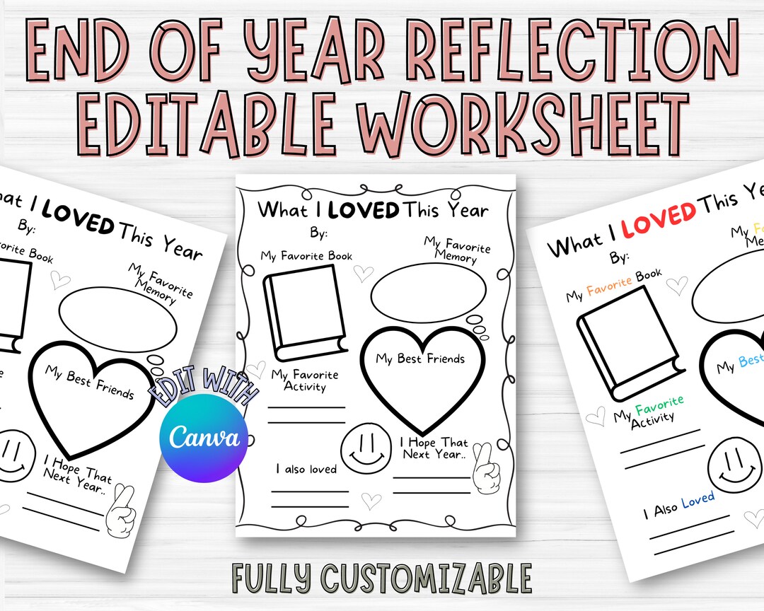 End of Year Worksheet - What I Loved School Worksheet - Elementary ...