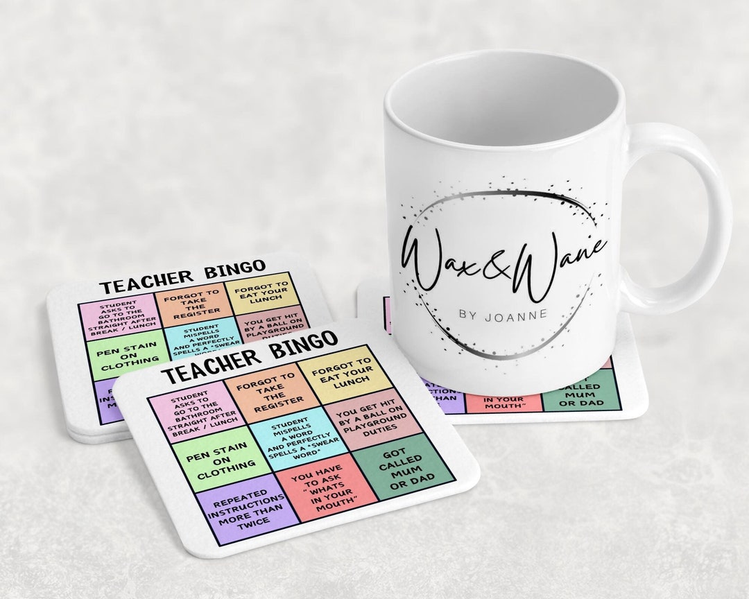 Teacher Bingo Coaster, Teacher Gift, End of Term Gift, Teacher ...
