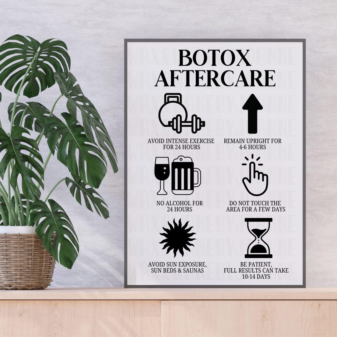 PRINT ONLY | Botox Aftercare Advice Sign |botox Sign | Aesthetics ...