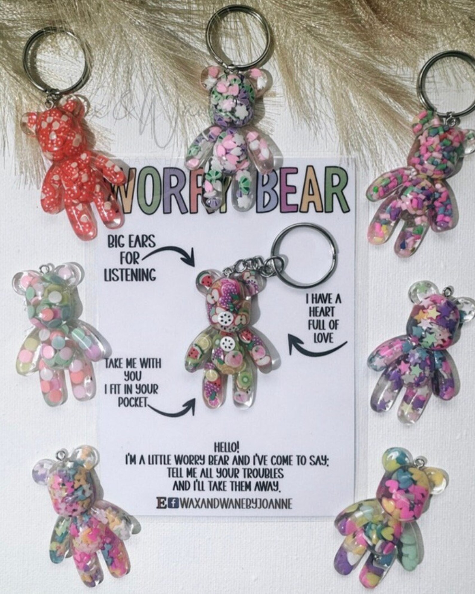 Worry Bear, Anxiety Relief Gift, Pocket Hug, Stress Relief Gift for Her ...