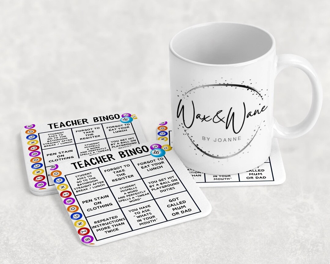 Teacher Bingo Coaster, Teacher Gift, End of Term Gift, Teacher ...