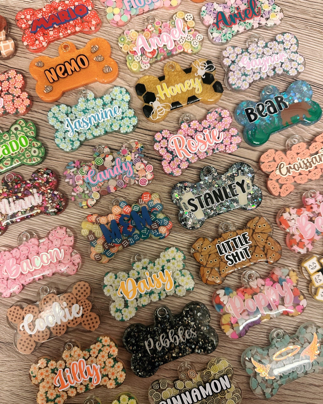 Personalise Your Own Resin Dog, Cat, Pet Name ID Tag, DIY Pet Tag ...