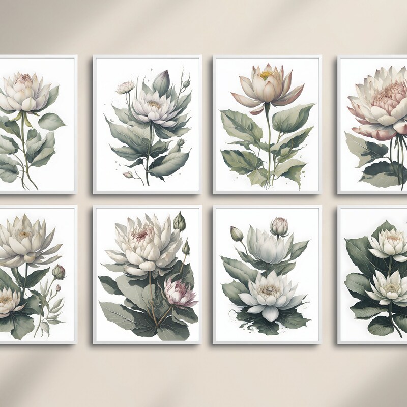 Lotus Flower Print - Etsy