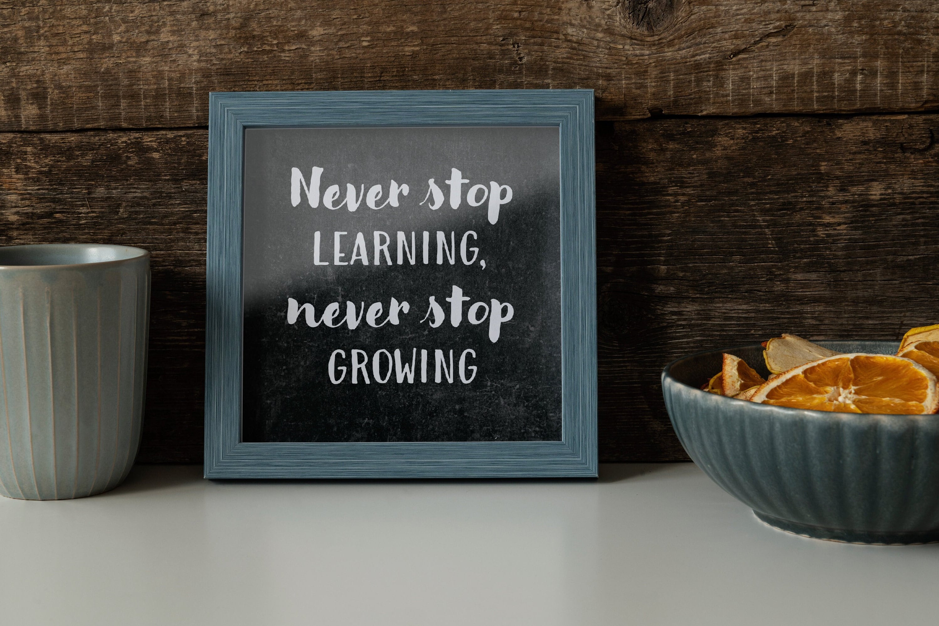 Never Stop Learning, Never Stop Growing, Positive Affirmation Digital ...