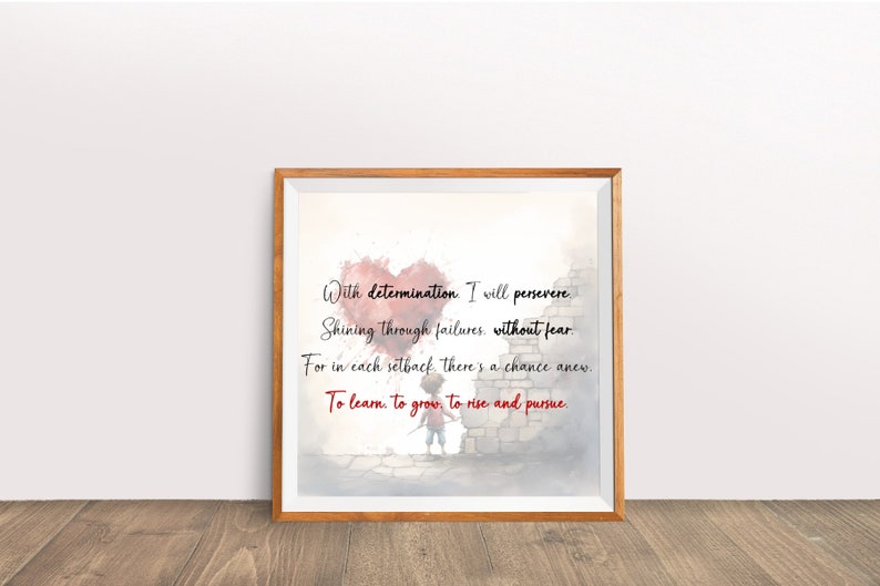 Resilience Attitude Poem With Breaking Wall Background, Printable Wall ...