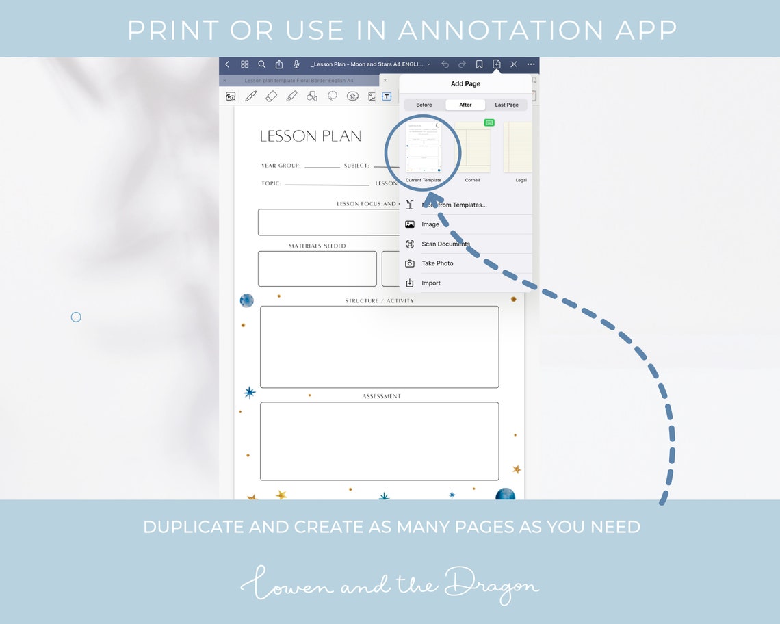 Teacher Lesson Plan Template, Printable Lesson Planner, Lesson Planning ...