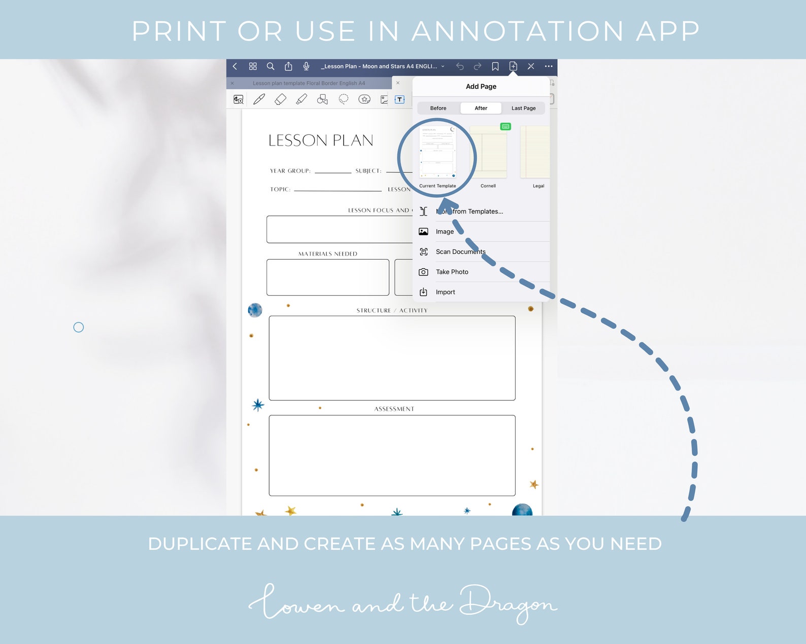 Teacher Lesson Plan Template, Printable Lesson Planner, Lesson Planning ...