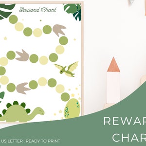 Printable Dinosaur Reward Chart Dinosaur Kids Behavior Chart - Etsy