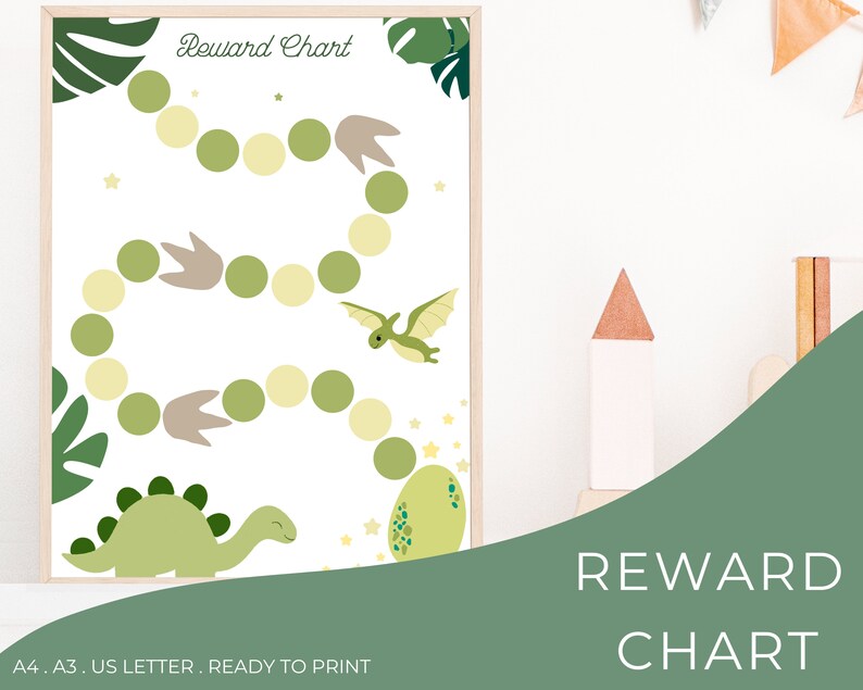 Printable Dinosaur Reward Chart Dinosaur Kids Behavior Chart - Etsy