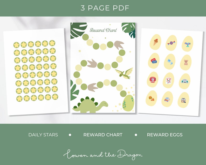 Printable Dinosaur Reward Chart Dinosaur Kids Behavior Chart - Etsy