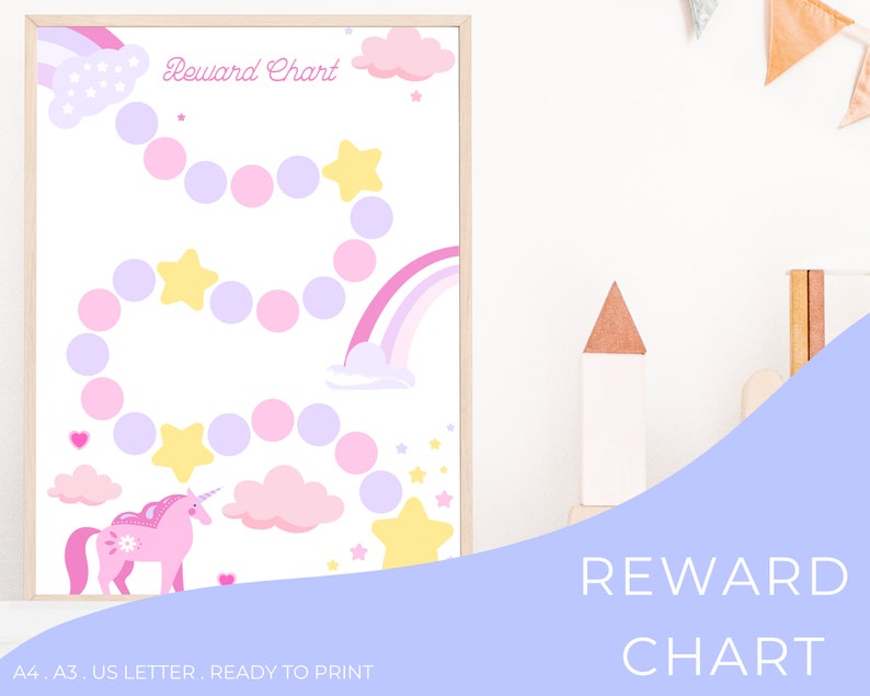 Printable Unicorn Reward Chart Unicorn Kids Behavior Chart - Etsy