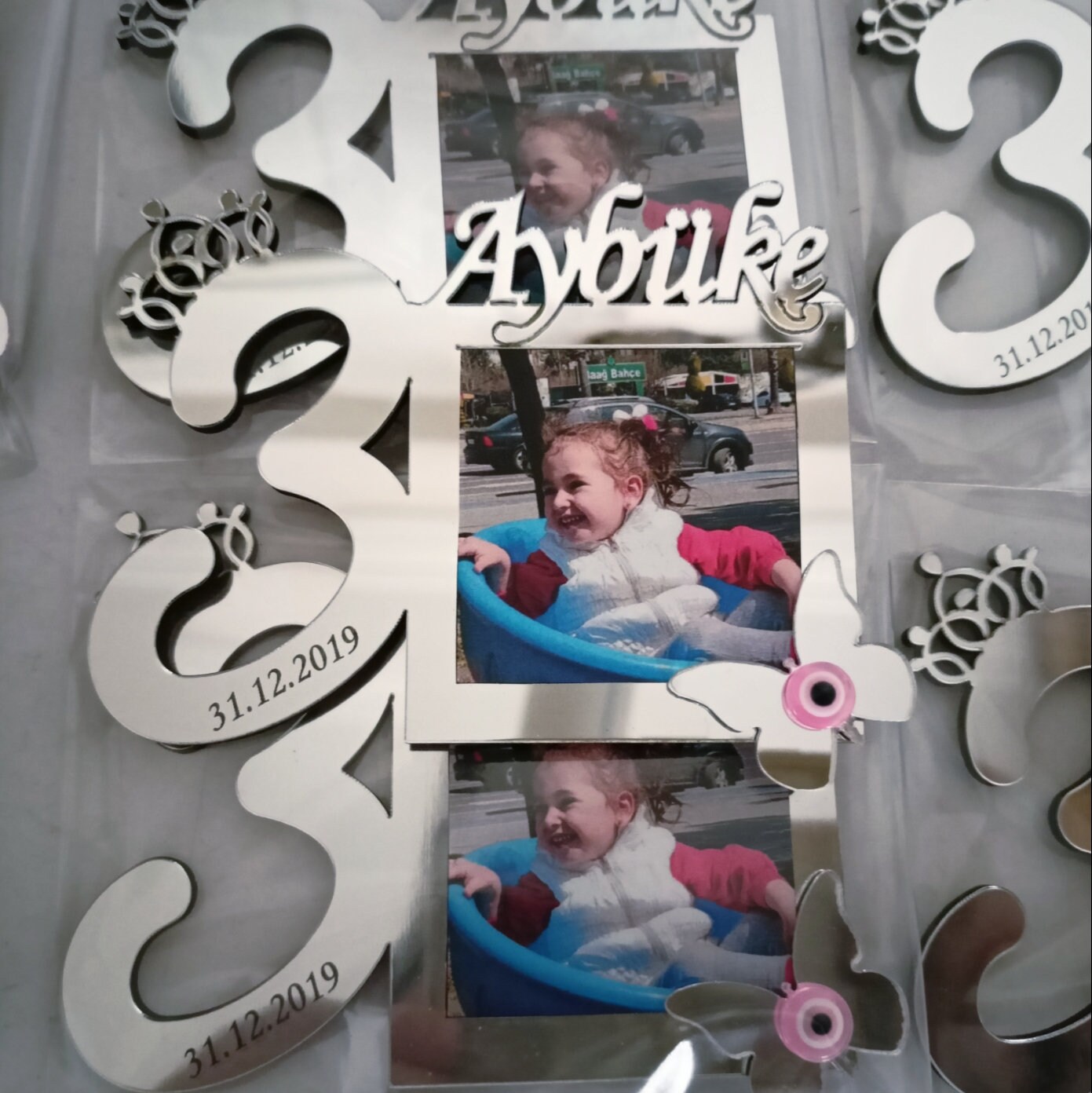25 Pieces Custom Baby Frame With Photo, Custom Plexi Frame, Birthday ...