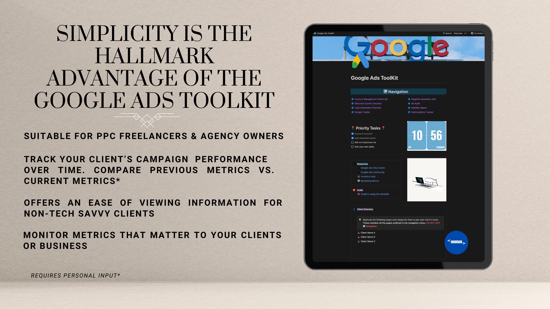 Google Ads Toolkit | PPC Marketing Toolkit | Google Ads | Notion Google ...