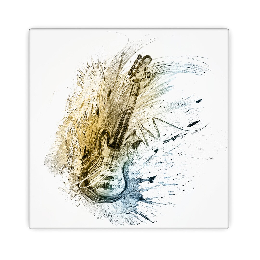 Abstract Music Guitar Canvas Picture, Poster, Modern, Abstract, Music ...