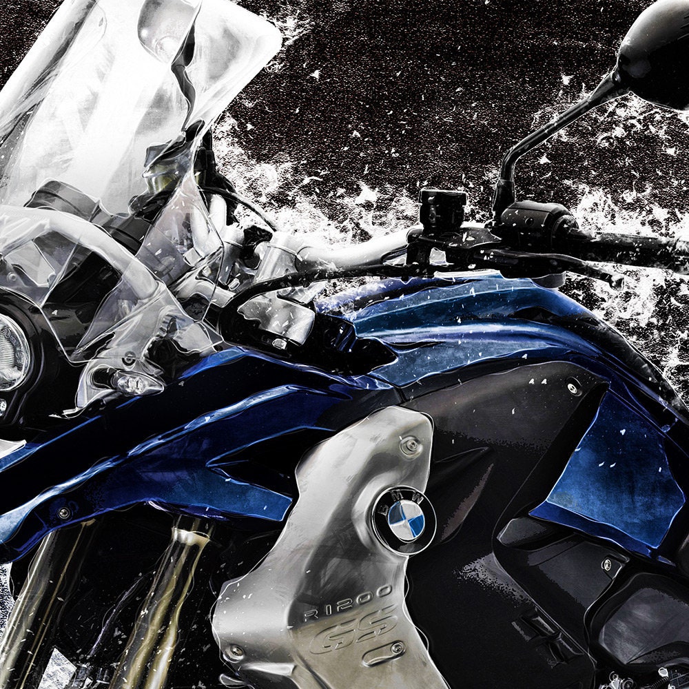 BMW R1200 GS Canvas Picture, Poster, Motorcycle, Modern Art, Motor Bike ...