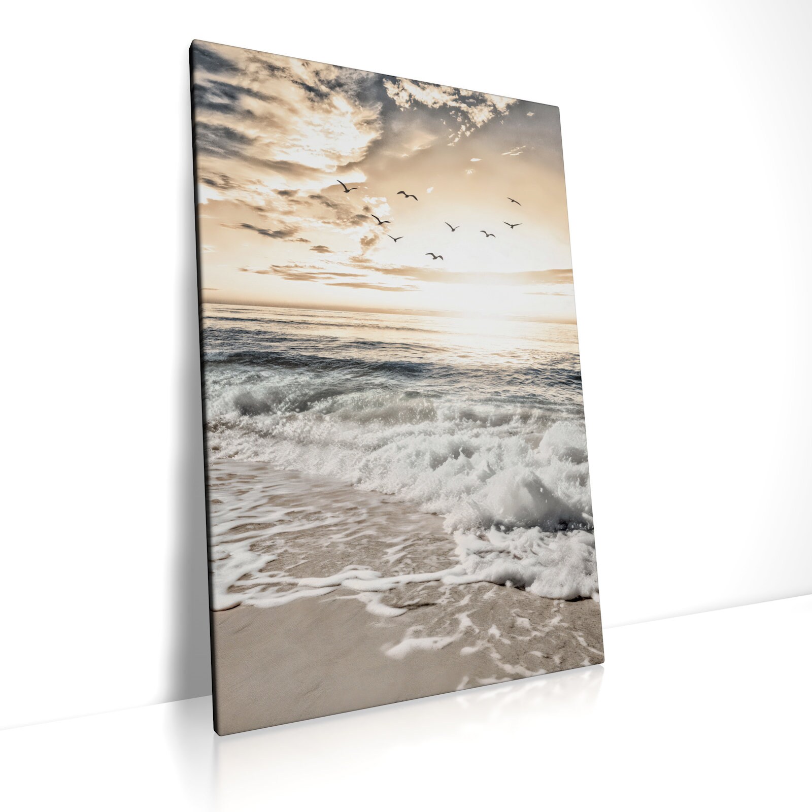 3er Bilder Set Meer, Strand, Sand Leinwand Bild, Poster, Ruhe, Stimmung, Canvas Wall Art Print ...