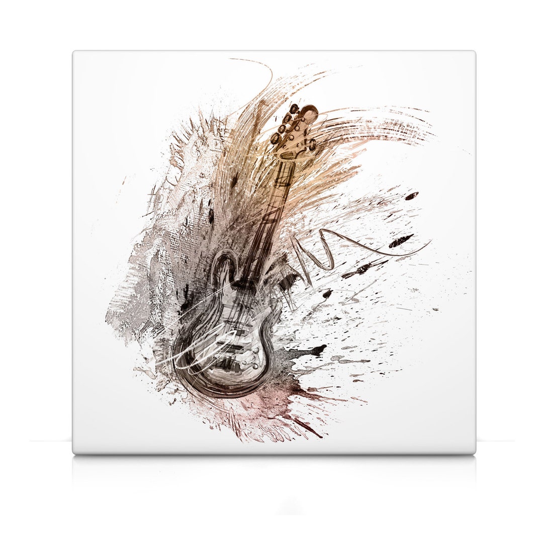 Abstract Music II Guitar Canvas Picture, Poster, Modern, Abstract ...