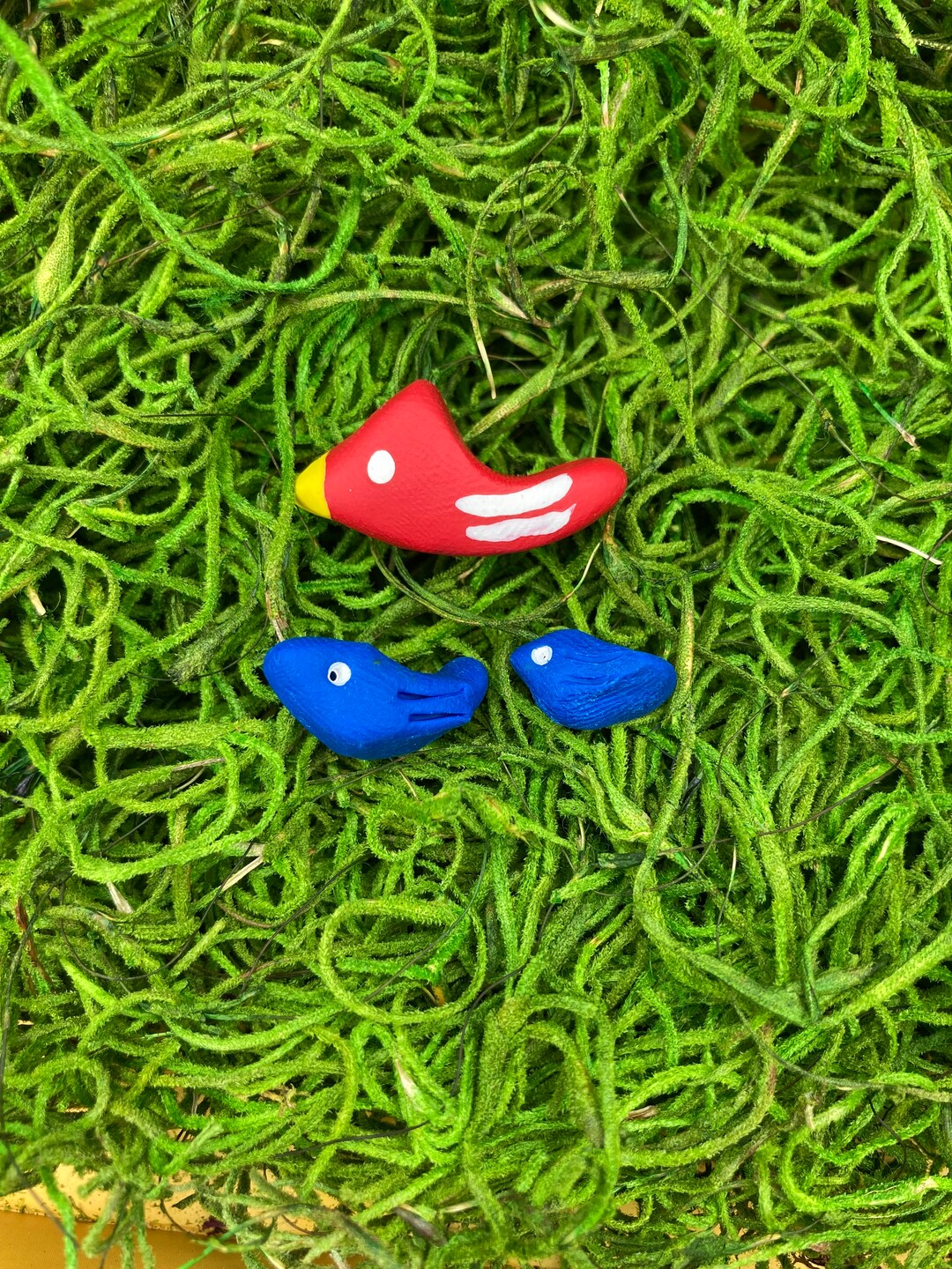 Polymer Clay Miniature Cardinal and Blue Birds - Etsy