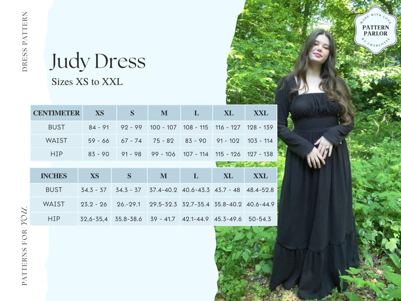 Cottagecore PDF Dress Pattern, Square Neck Dress Sewing Pattern, Dress ...