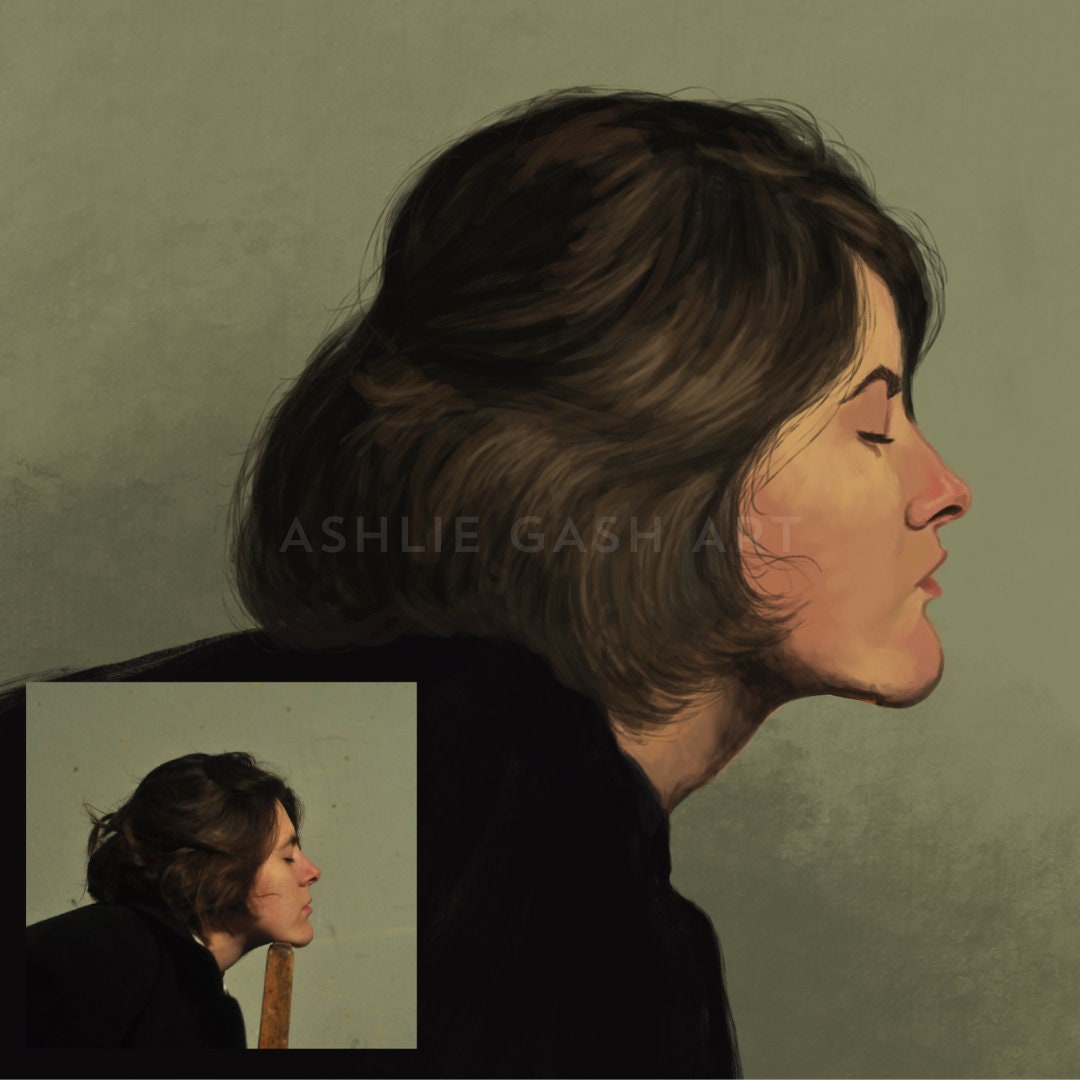 Hand Drawn Custom Digital Portrait One Person A4 Digital Download - Etsy