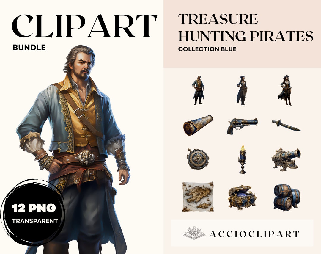 Clipart Pirate Bundle Pirate Digital Clipart Bundle Pirate Clipart ...