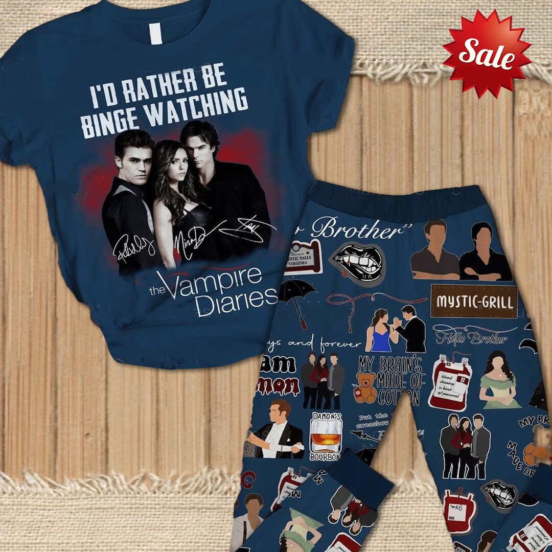 Christmas the Vampire Diaries Family Pajamas Set Vampire - Etsy
