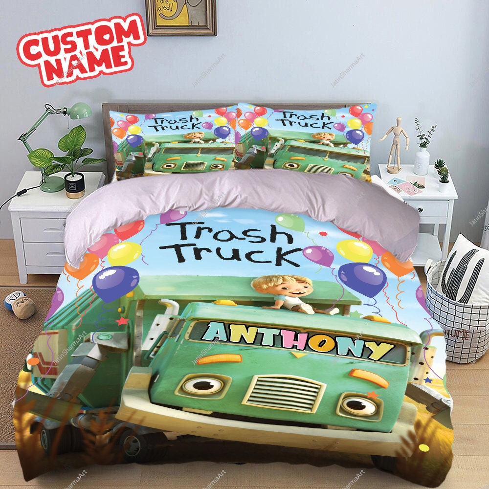 Custom Trash Truck Bedding Set, Trash Truck plush, Childrens ...