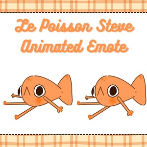 Le Poisson Steve Sitting Emote - Etsy