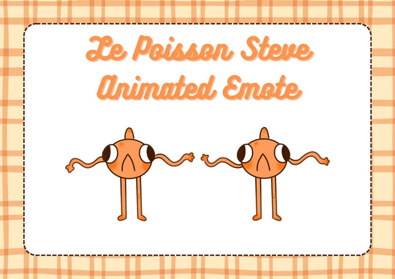 Le Poisson Steve Animated Wiggle Twitch Emote - Etsy
