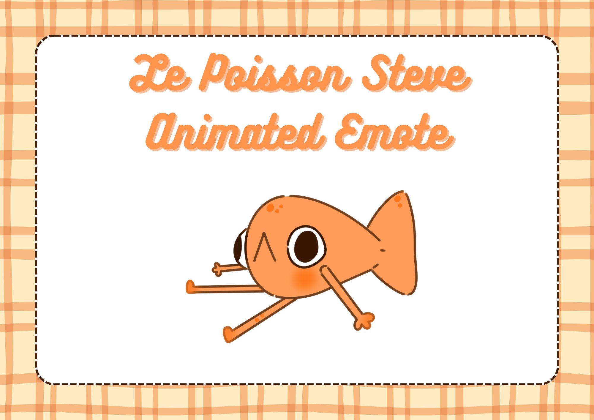 Le Poisson Steve Sitting Emote - Etsy
