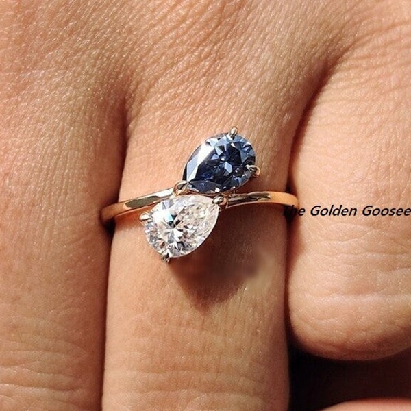 Two Stone Ring - Etsy