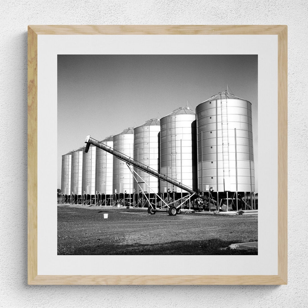 Grain Silo Print, Eight 100 Tonne Silos , Original Film Photography ...