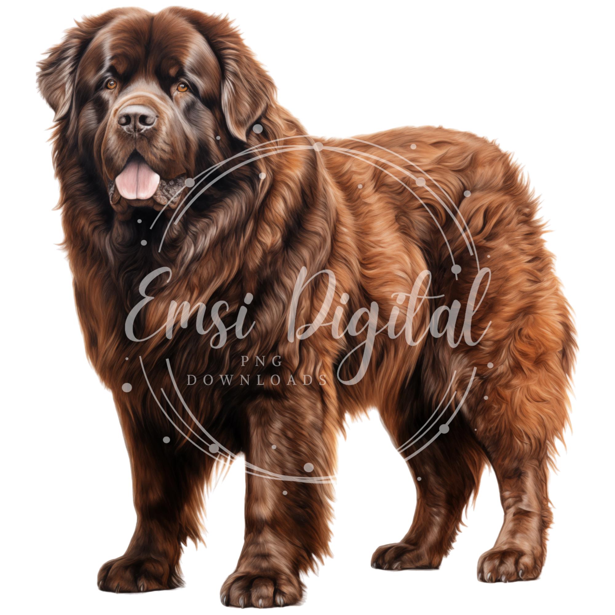 Newfoundland Dog Clipart | High-quality Transparent PNG | Watercolor ...