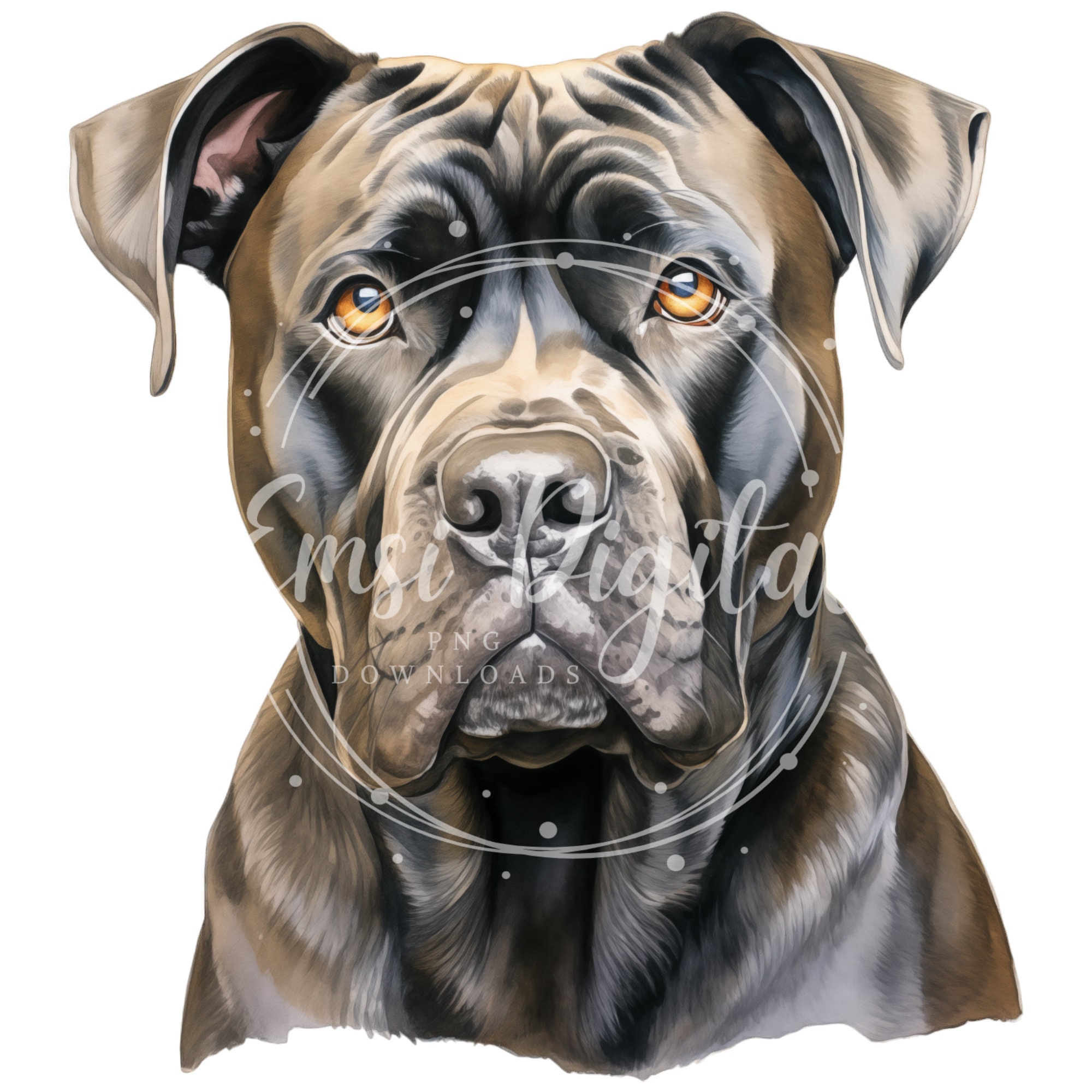 Cane Corso Clipart | High-quality Transparent PNG | Watercolor ...