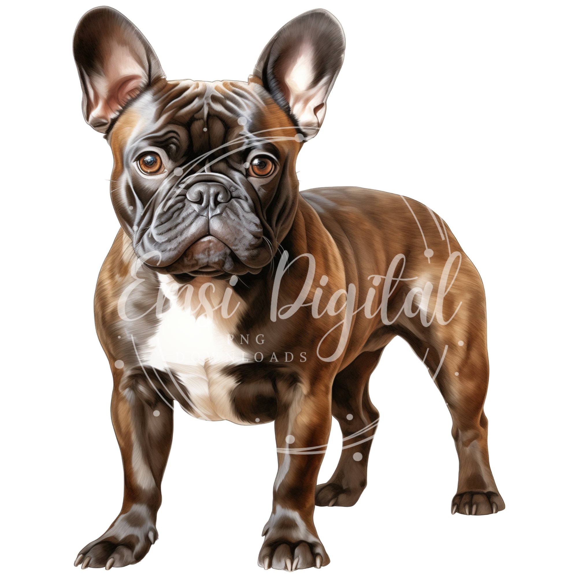 French Bulldog Clipart | High-quality Transparent PNG | Watercolor ...