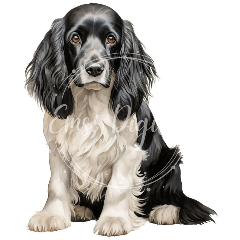 Cocker Spaniel Clipart | High-quality Transparent PNG | Watercolor Dog ...