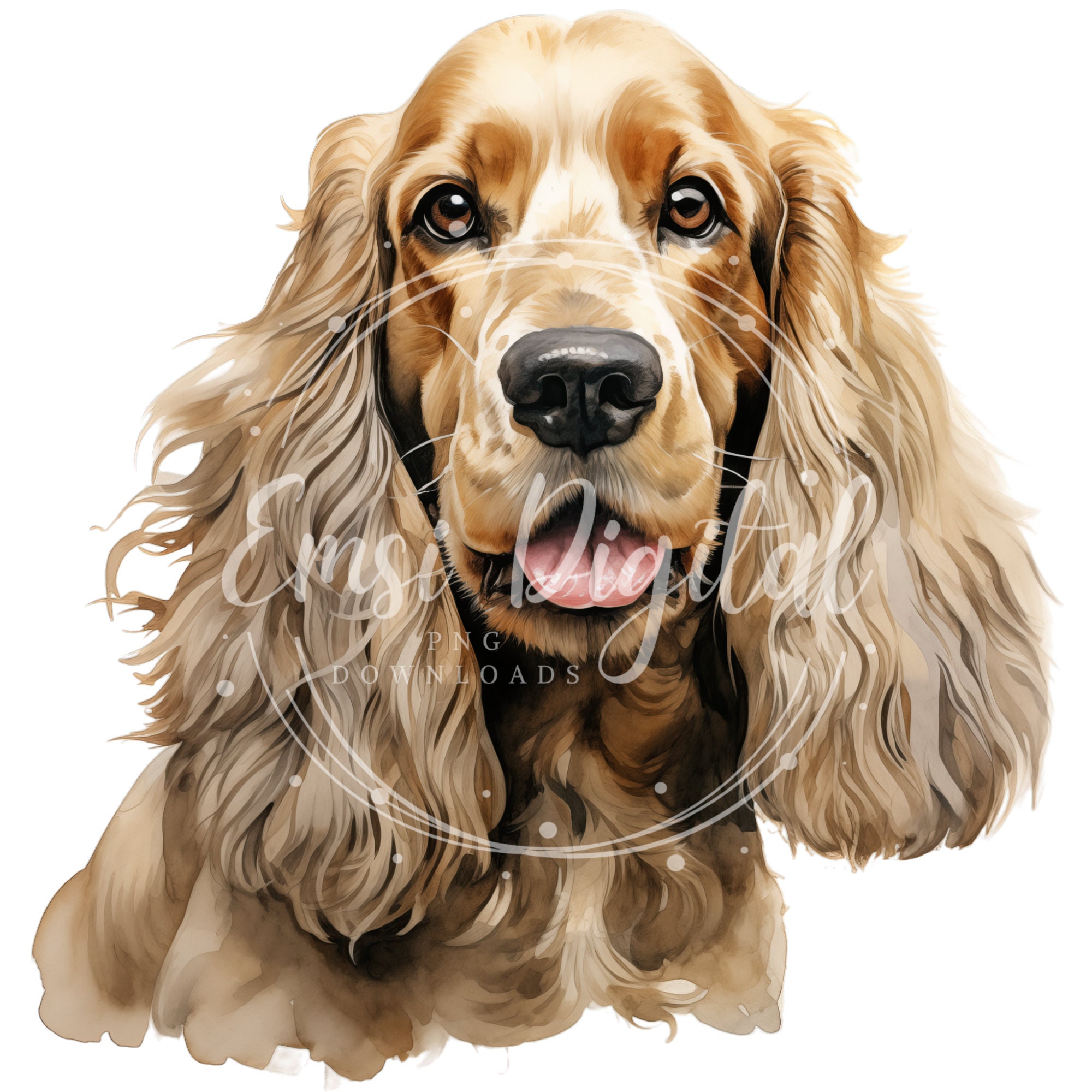 Cocker Spaniel Clipart High-quality Transparent PNG Watercolor Dog ...