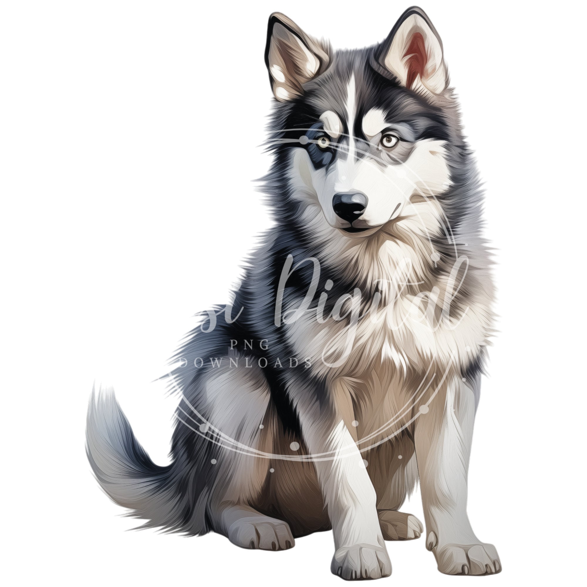Husky Clipart | High-quality Transparent PNG | Watercolor Dog ...
