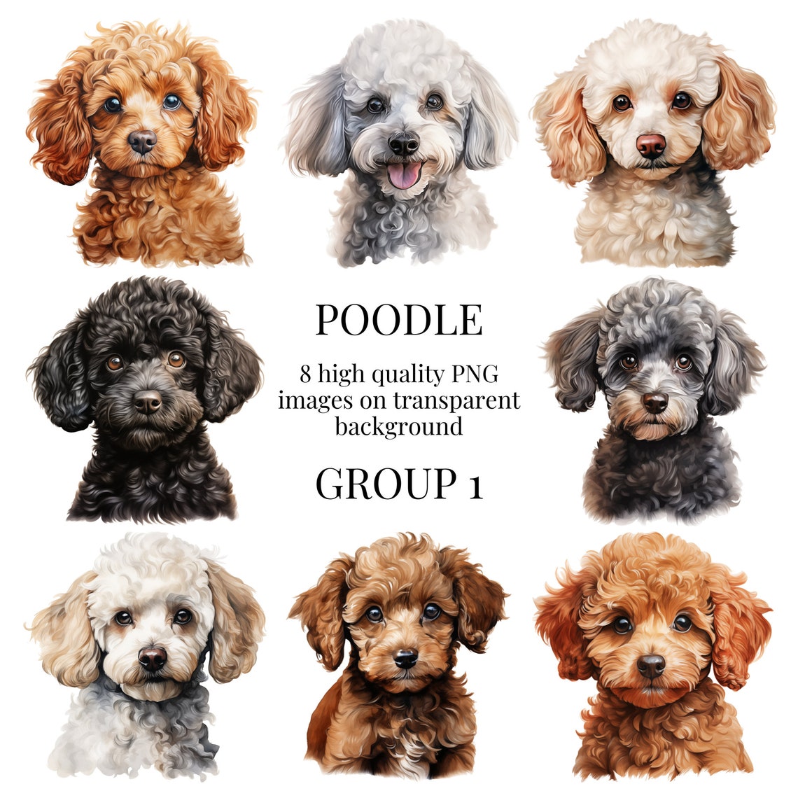 Poodle Clipart High-quality Transparent PNG Watercolor Puppy Dog ...