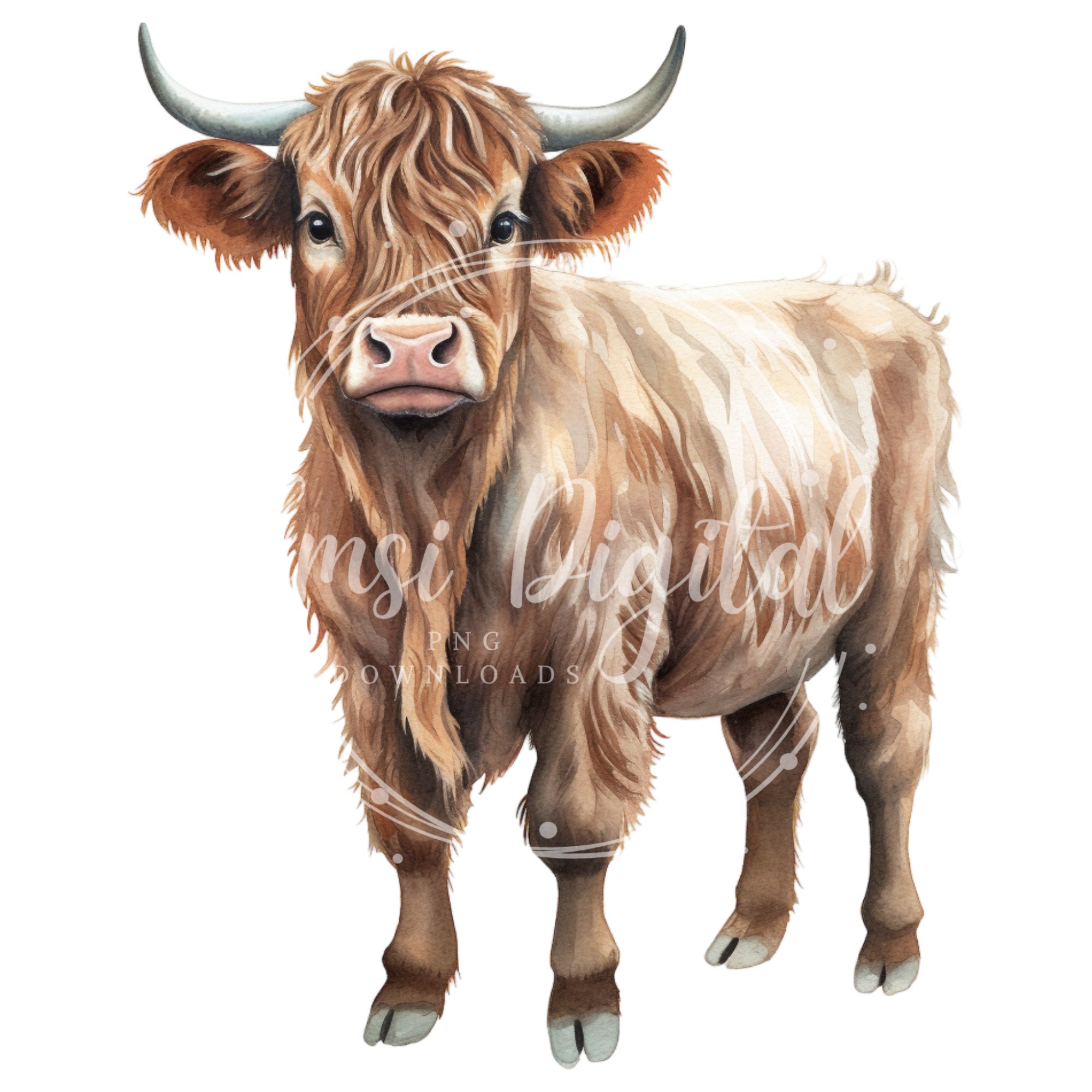 Highland Cattle Clipart High-quality Transparent PNG - Etsy
