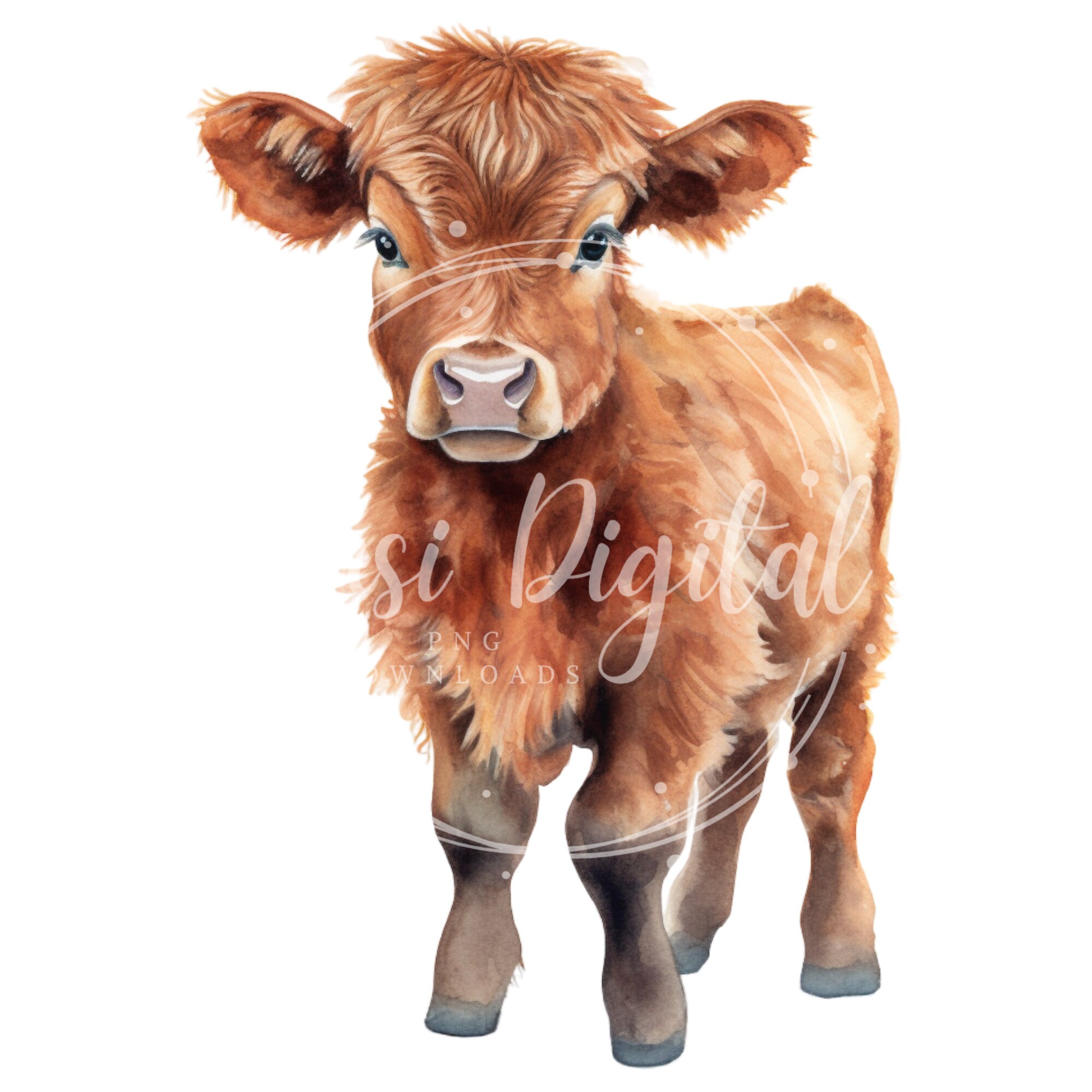 Highland Cattle Clipart High-quality Transparent PNG - Etsy